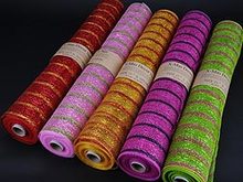 Wholesale Holiday Floral Poly Deco Mesh Wraps - Bulk & Cheap