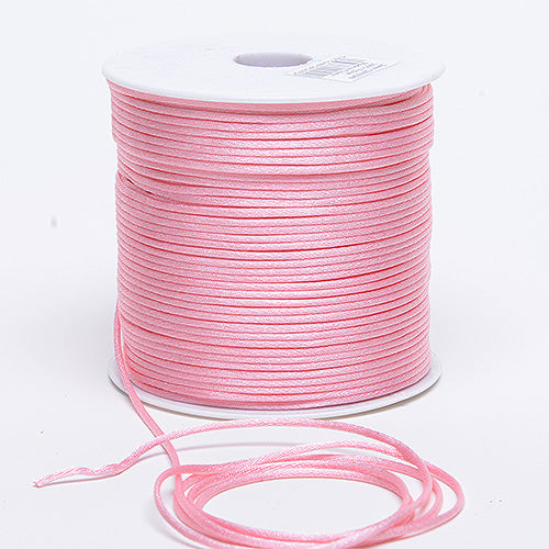 3mm x 100 Yards Pink 3mm Satin Rat Tail Cord