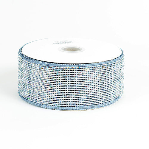 Silver - Metallic Deco Mesh Ribbons ( 2-1/2 Inch x 25 Yards )