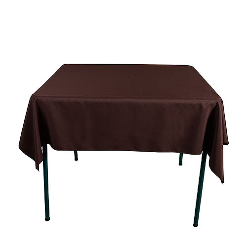 Chocolate Brown - 85 x 85 inch Polyester Square Tablecloths