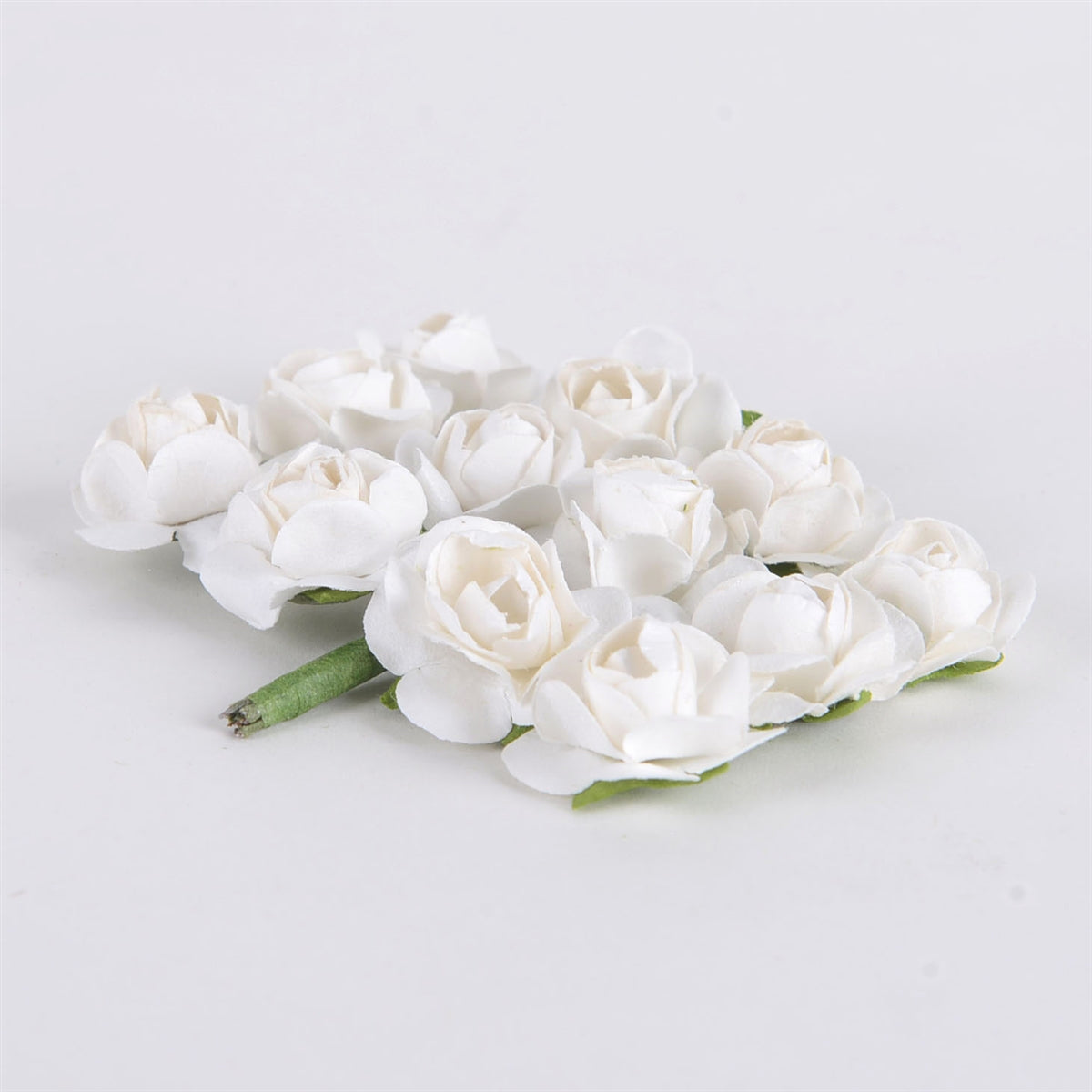 12 Paper Flowers White Paper Rose Flowers (12x12)