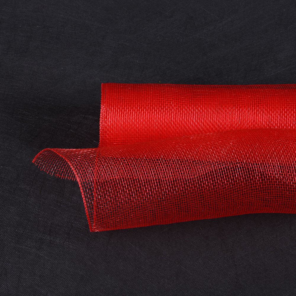 Red - Floral Mesh Wrap Solid Color ( 10 Inch x 10 Yards )