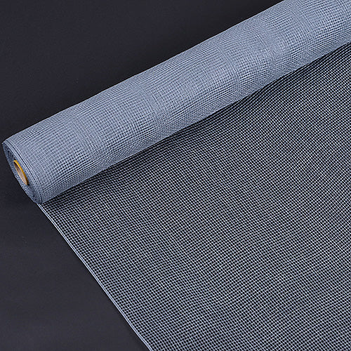 Silver - Floral Mesh Wrap Solid Color ( 21 Inch x 10 Yards )