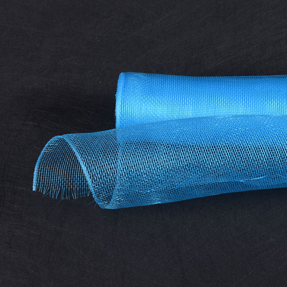 Turquoise - Floral Mesh Wrap Solid Color ( 10 Inch x 10 Yards )