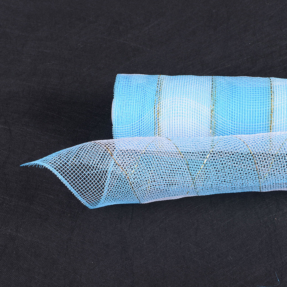 Light Blue - Christmas Mesh Wraps ( 21 Inch x 10 Yards )